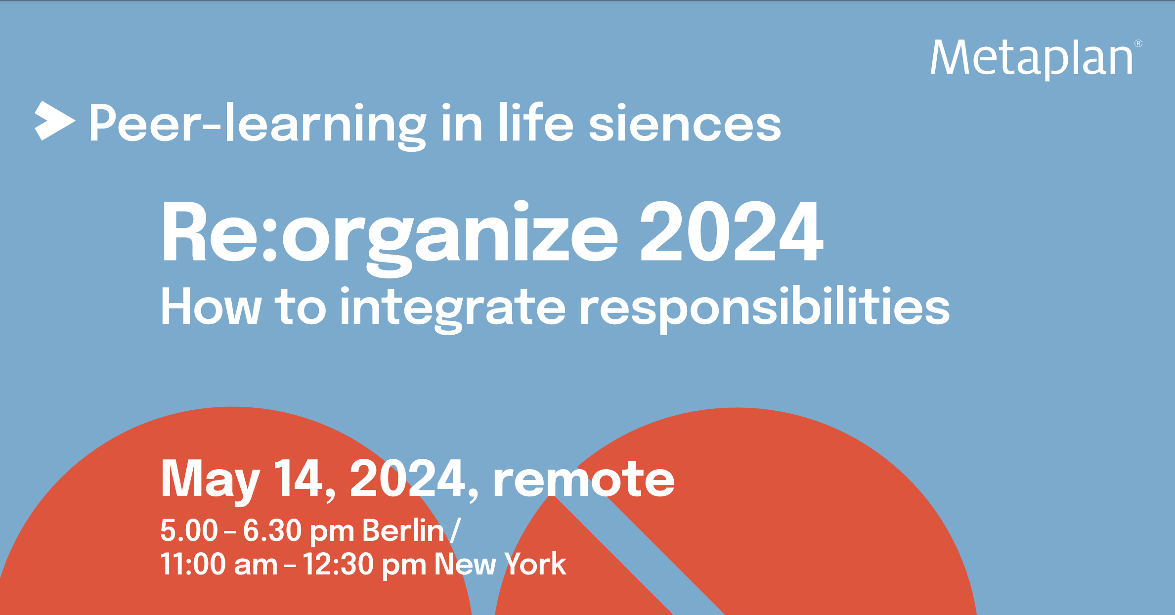 re:organize – Peer Learning in Life Sciences 2024 - Metaplan